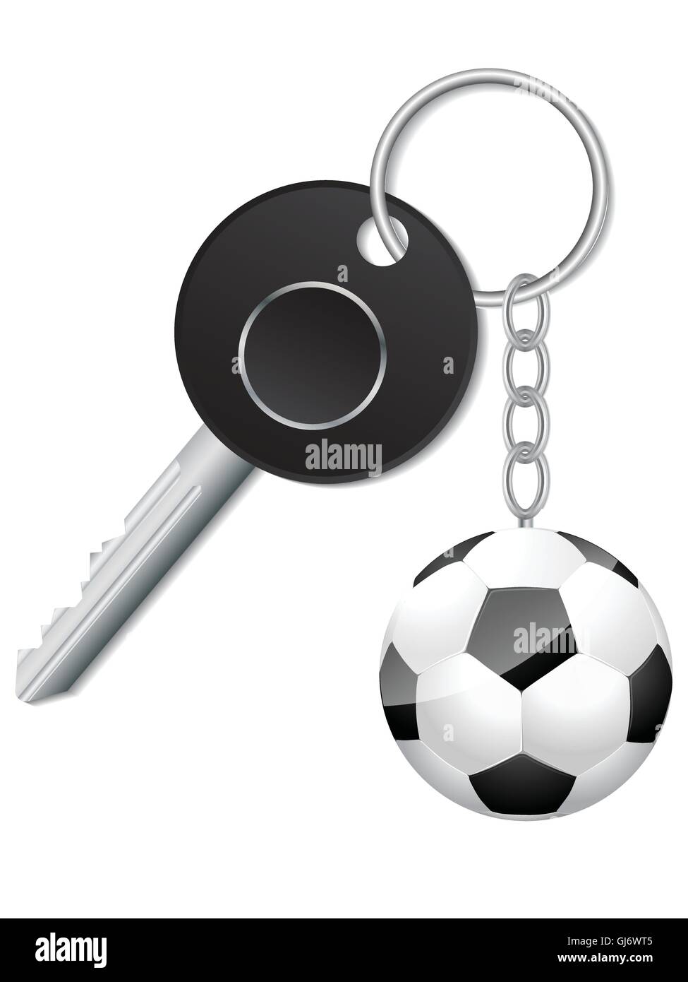 Black key with soccer ball keyholder Stock Vector Image & Art - Alamy