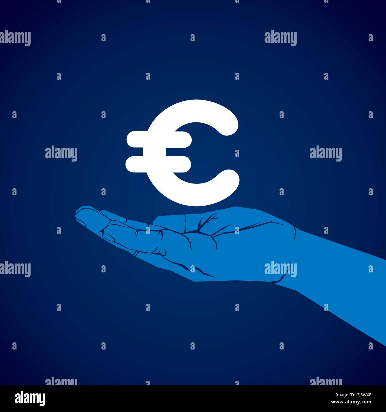 euro symbol in hand vector Stock Vector Image & Art - Alamy