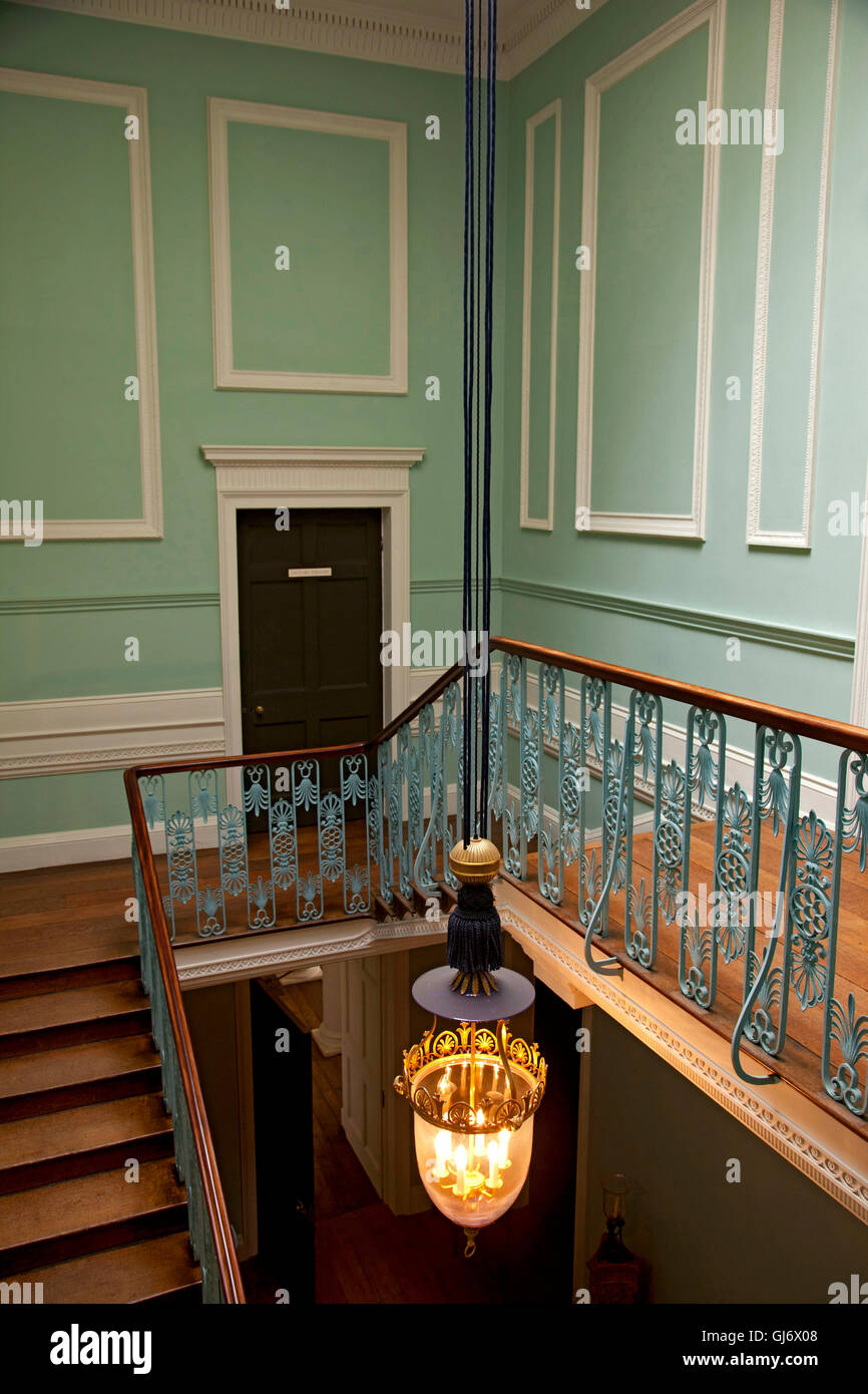 Great Britain, London, house, architecture, interior shot, historical ...