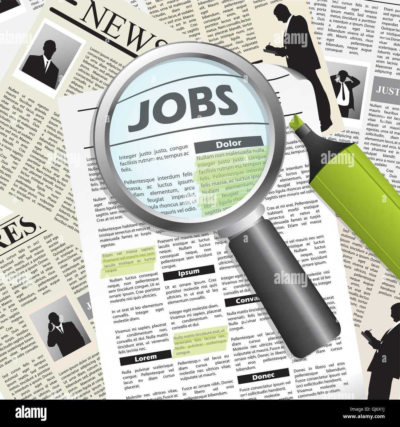 Data job Stock Vector Images - Alamy