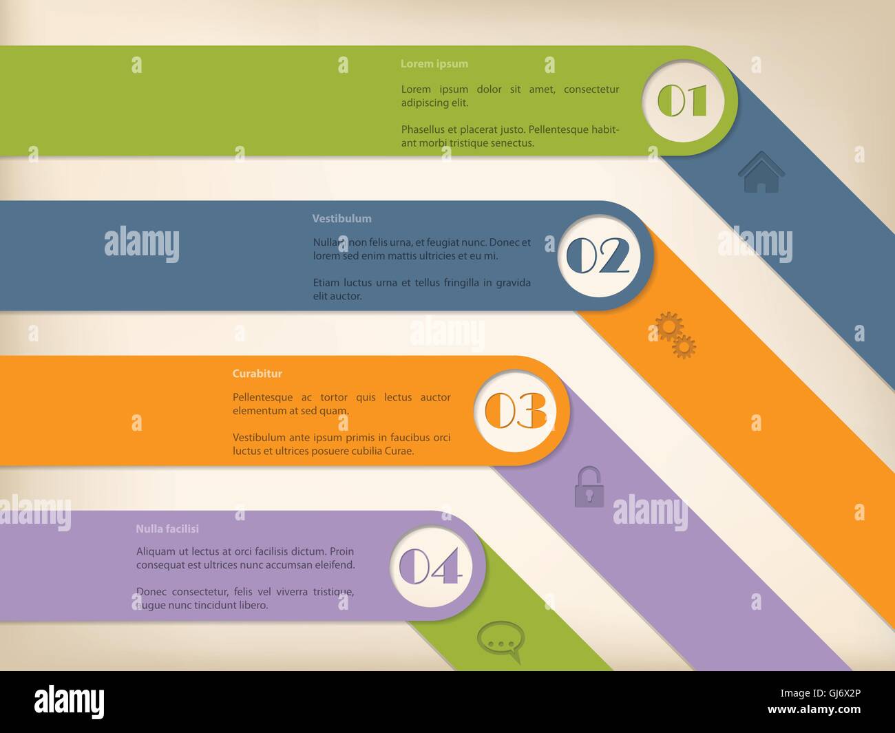 Simple infographic design with icons and descriptions Stock Vector ...