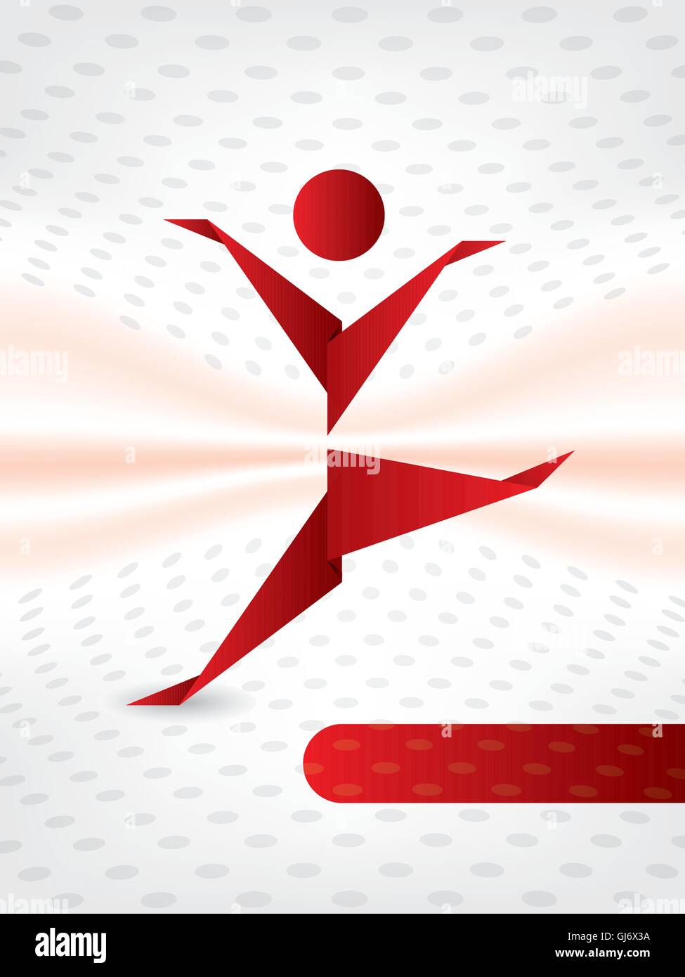 Origami person jumping with dotted background Stock Vector Image & Art ...
