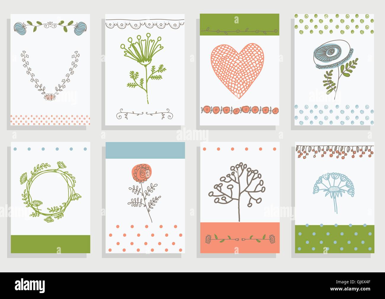 set of template design for greeting card Stock Vector Image & Art - Alamy