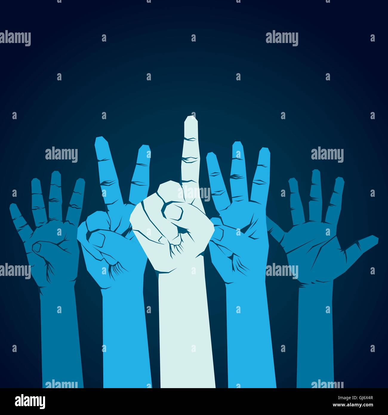finger counting one to five background vector Stock Vector Image & Art ...