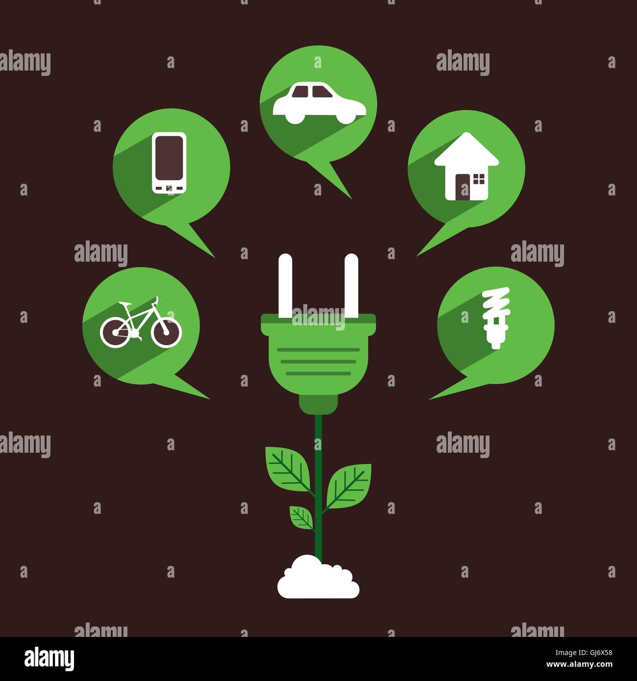 creative object to use green energy concept design Stock Vector Image ...