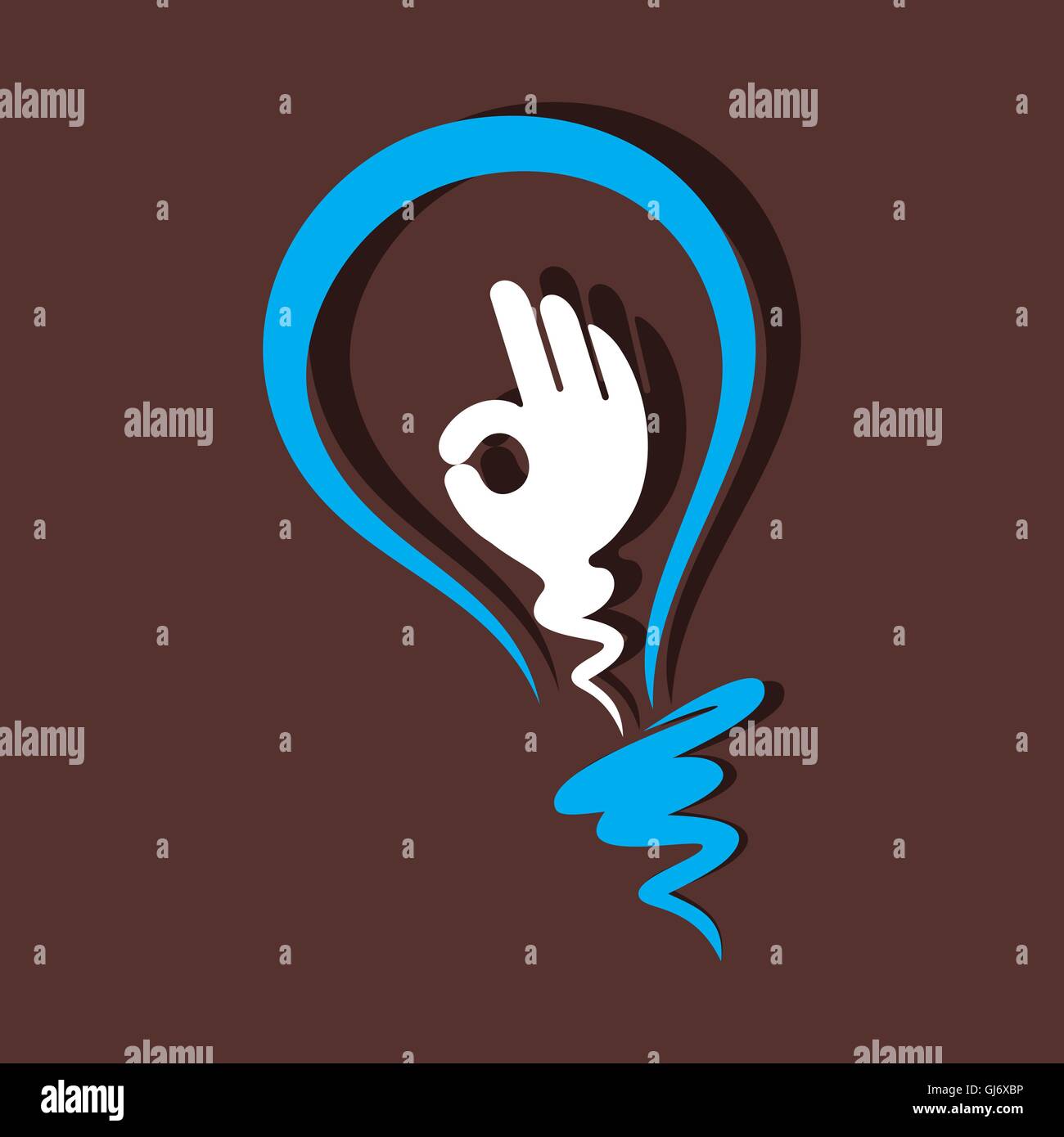 OK sign in bulb concept Stock Vector Image & Art - Alamy