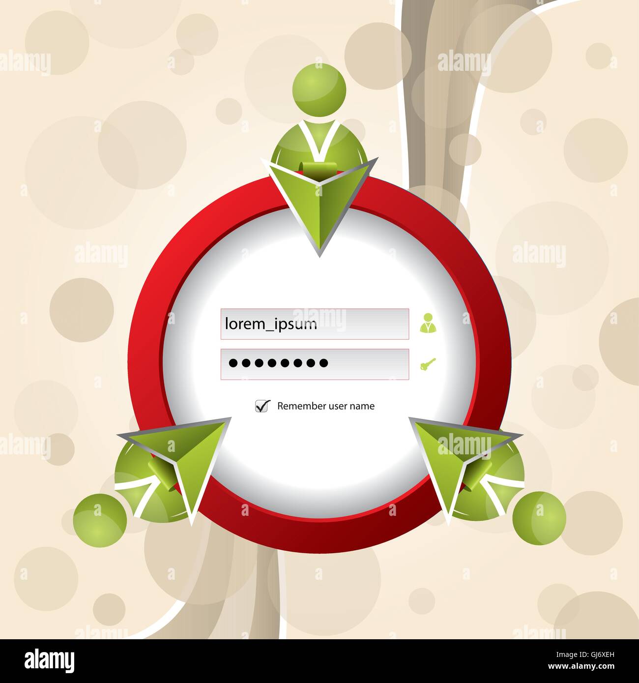 Social network login screen with abstract background Stock Vector Image ...