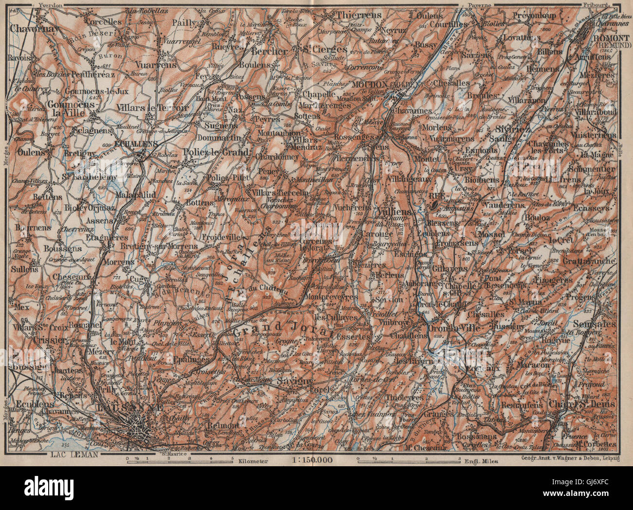 Vaud map hi-res stock photography and images - Alamy