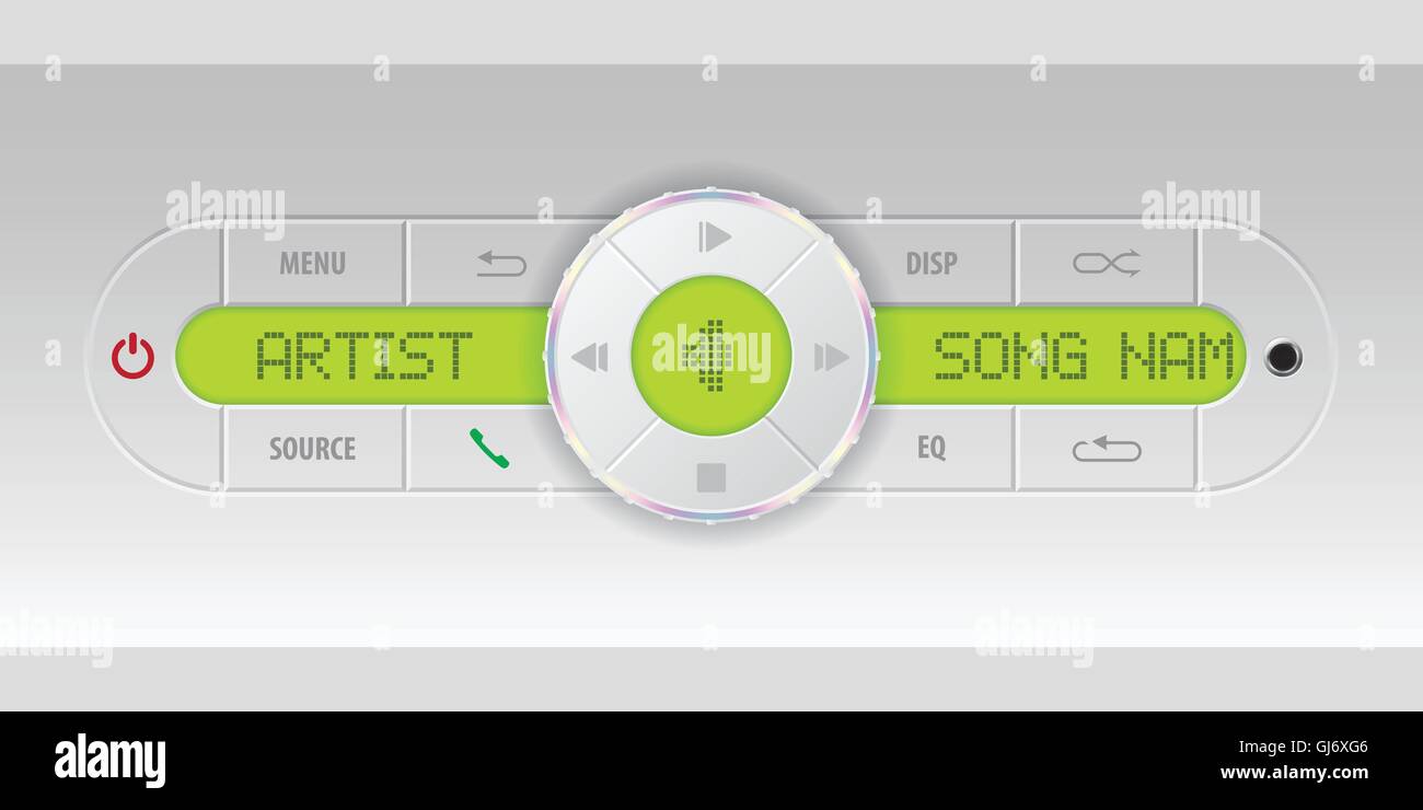 Control panel audio player Stock Vector Images - Alamy