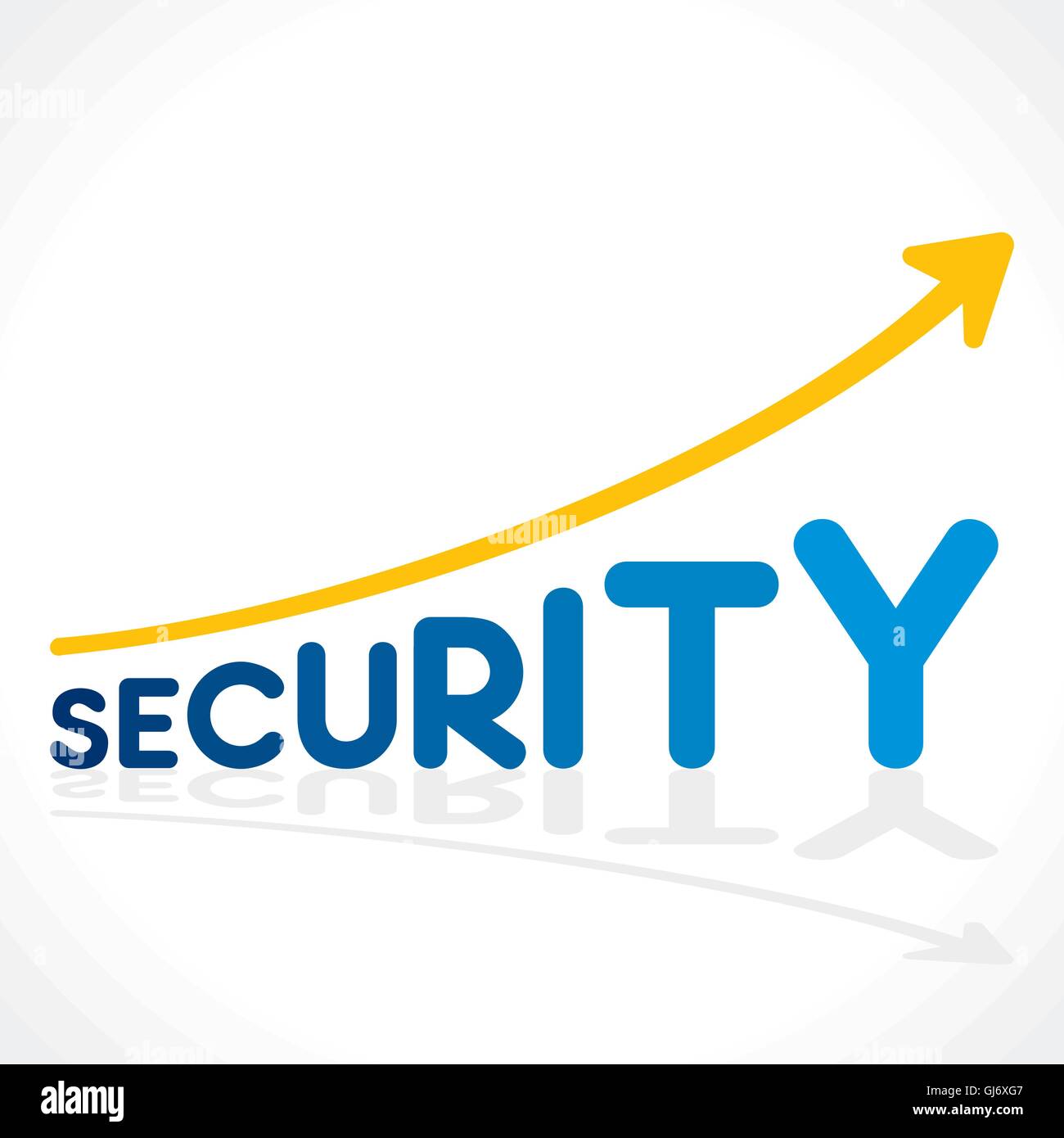 creative security word graph increase or security concept vector Stock ...