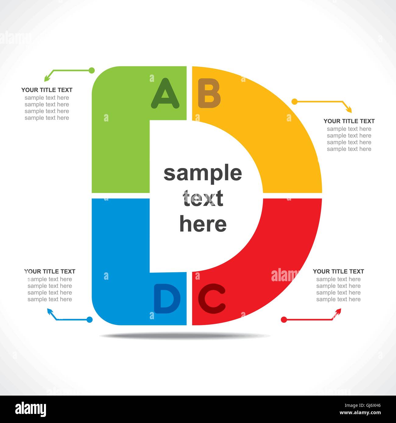 creative D alphabet info-graphics design concept vector Stock Vector ...