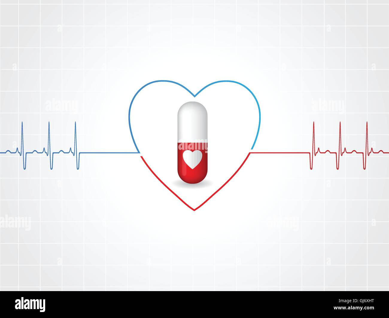 Medical background design with heart pill Stock Vector Image & Art - Alamy
