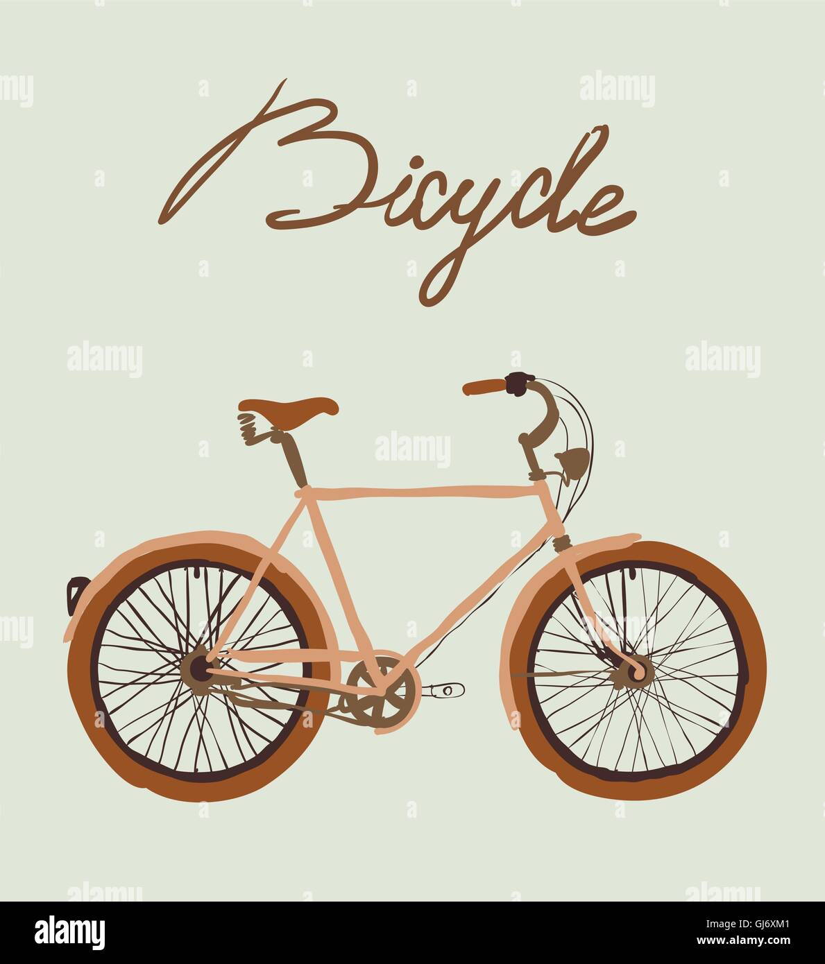 Vintage bicycle. Vector illustration Stock Vector Image & Art - Alamy