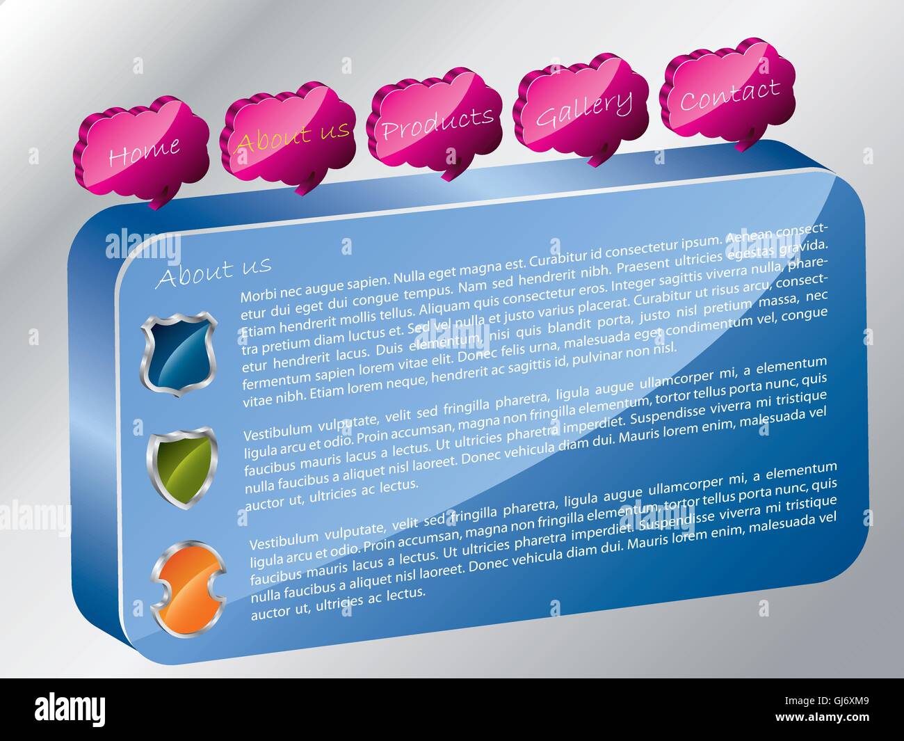 3d website template Stock Vector Image & Art - Alamy