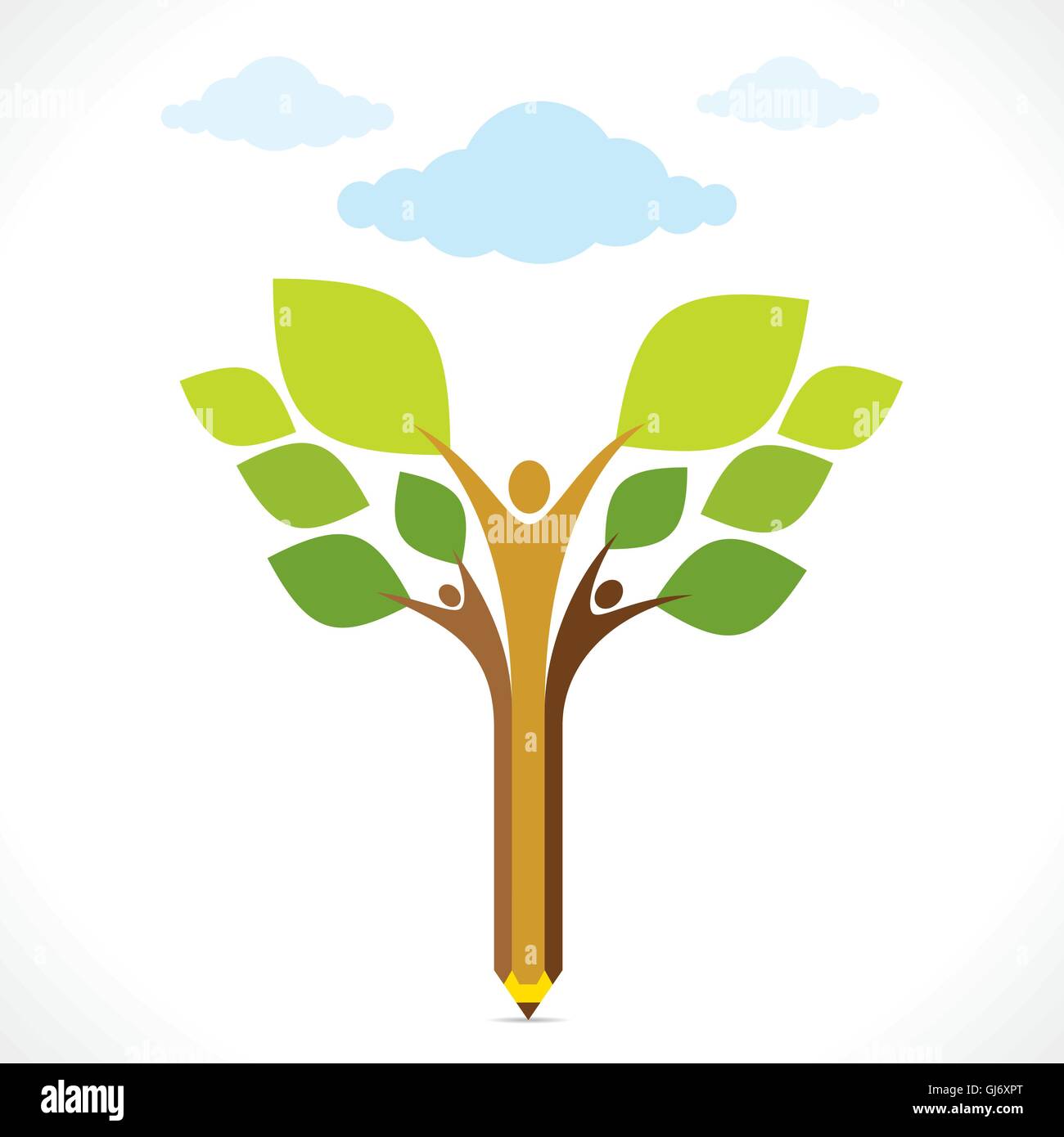creative eco friendly pencil design concept vector Stock Vector Image ...