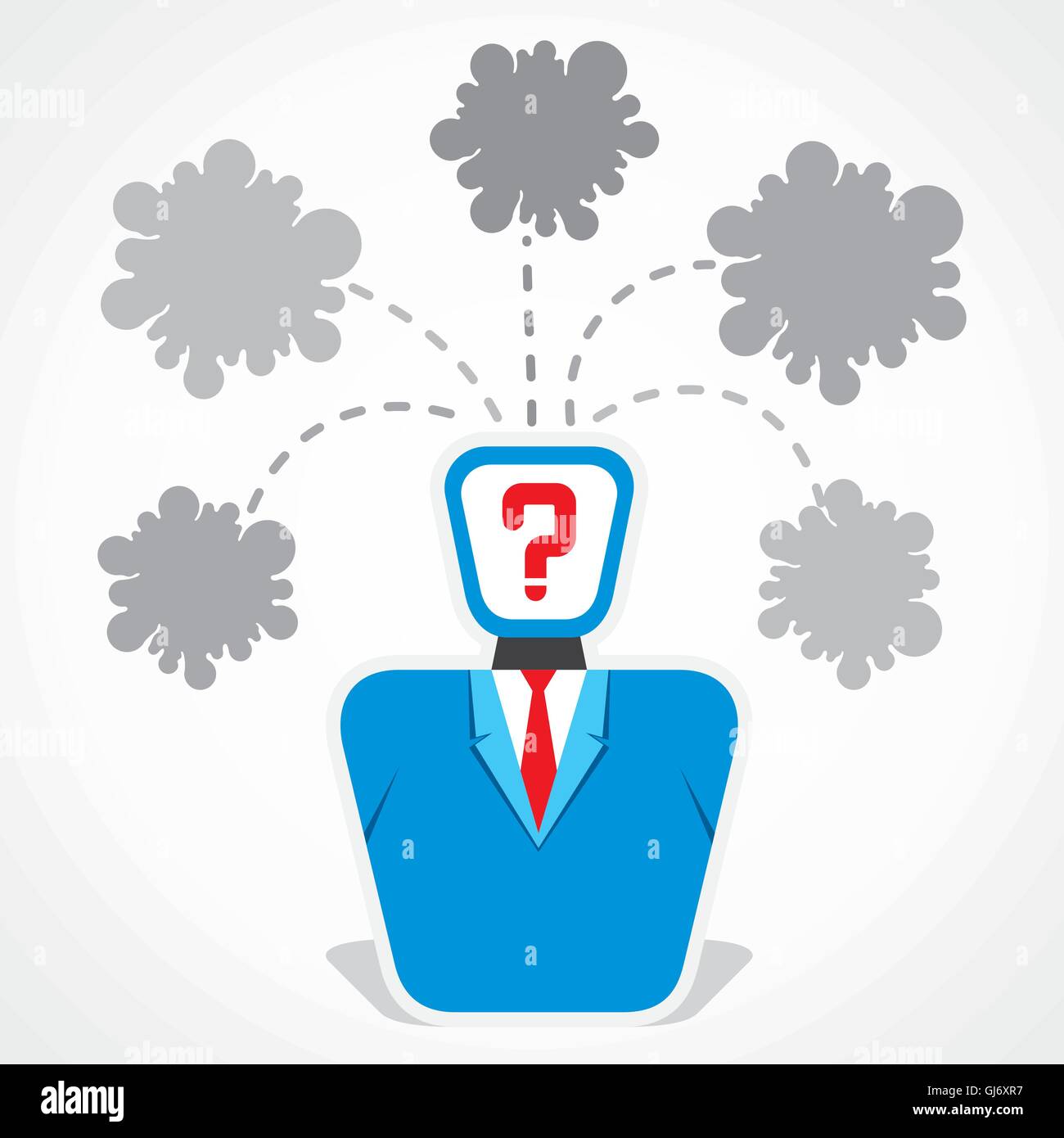 Cartoon man question bubble hi-res stock photography and images - Alamy