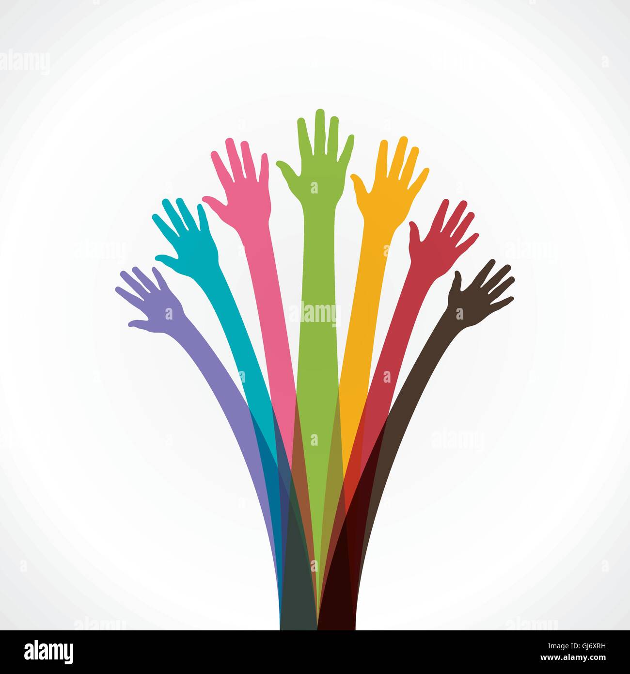 colorful up hand background vector Stock Vector Image & Art - Alamy