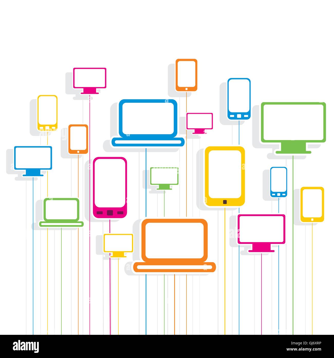 colorful technology device pattern background vector Stock Vector Image ...