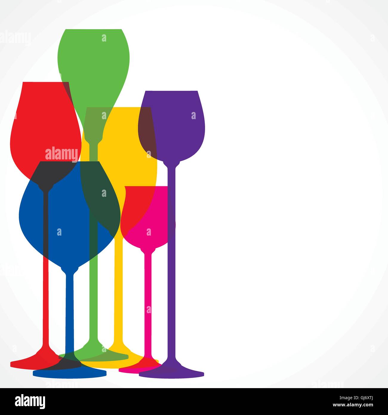 colorful wine glass background vector Stock Vector Image & Art - Alamy