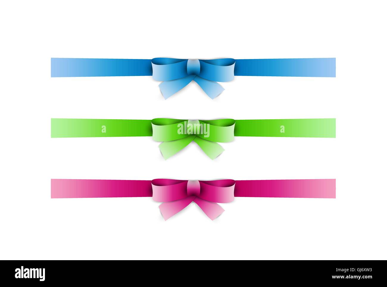 collection of the three ribbons Stock Vector Image & Art - Alamy