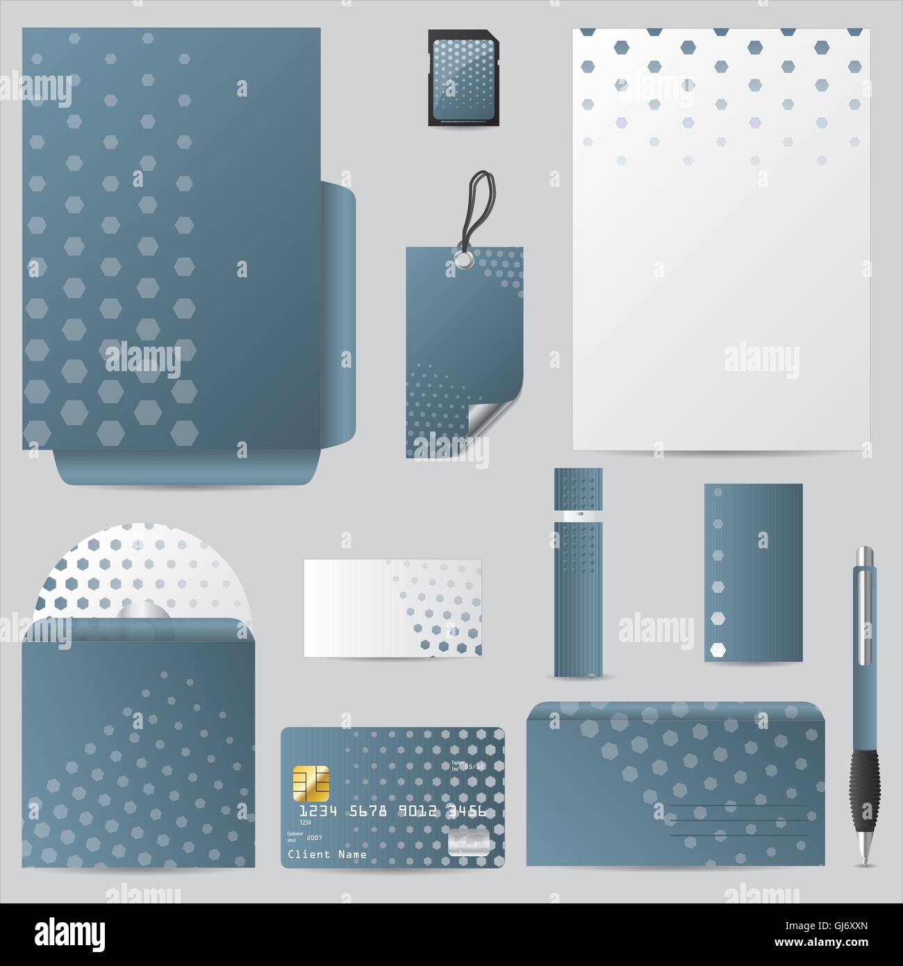 Business vector set with hexagon design Stock Vector Image & Art - Alamy