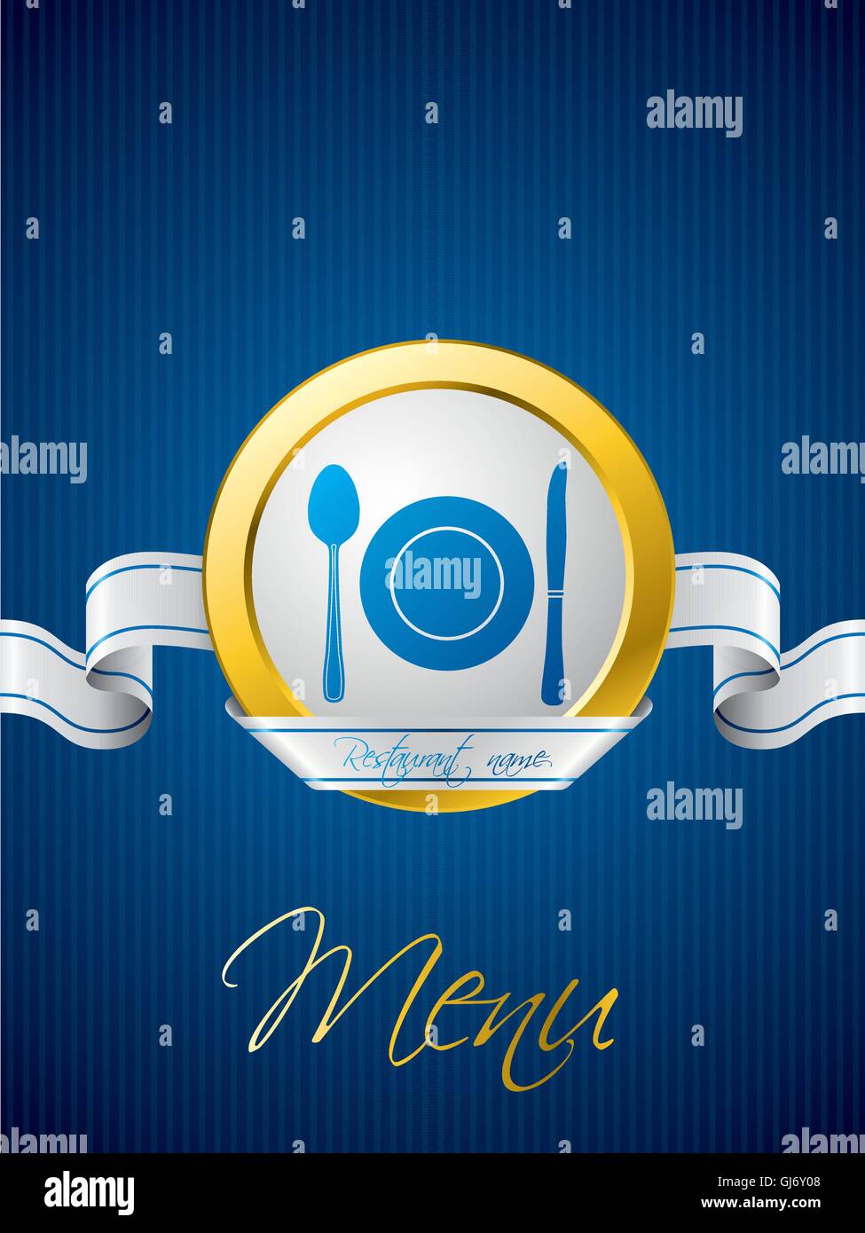 Blue menu brochure design Stock Vector Image & Art - Alamy