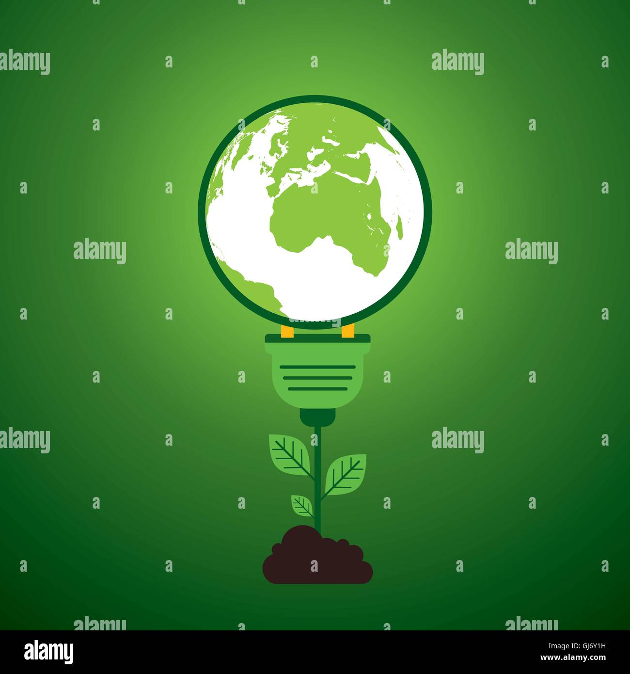 green energy connect to the earth concept Stock Vector Image & Art - Alamy