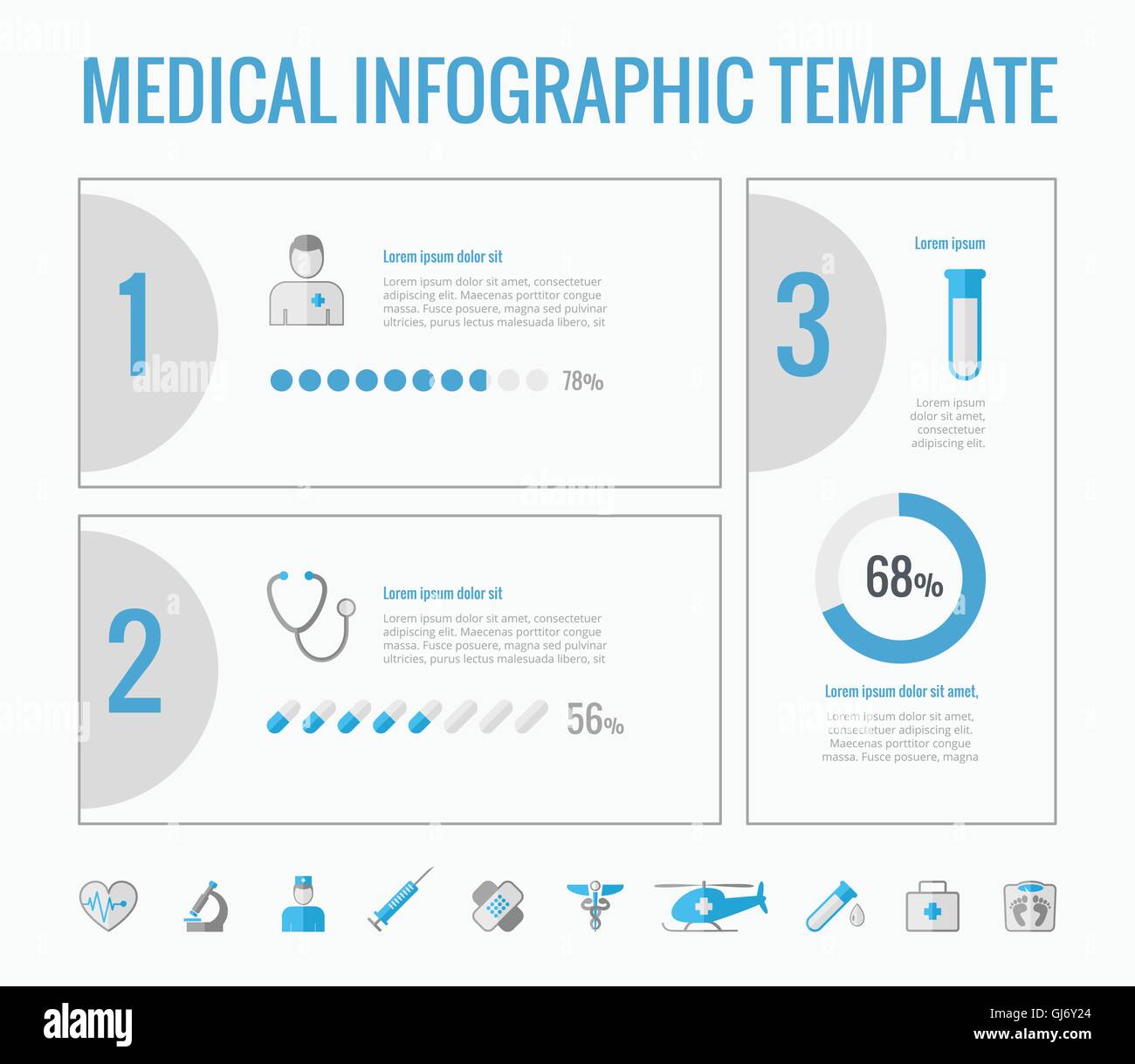 Medical Infographic Elements Stock Vector Image & Art - Alamy