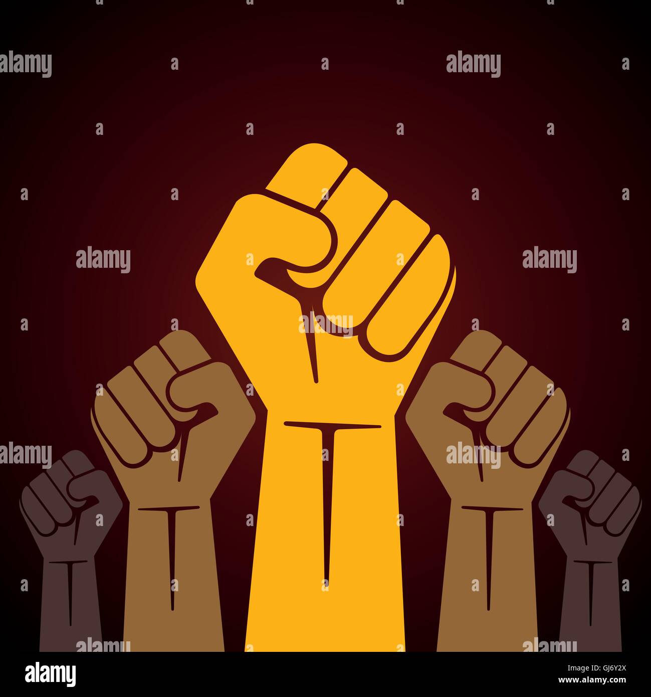 Fist in protest Stock Vector Images - Alamy