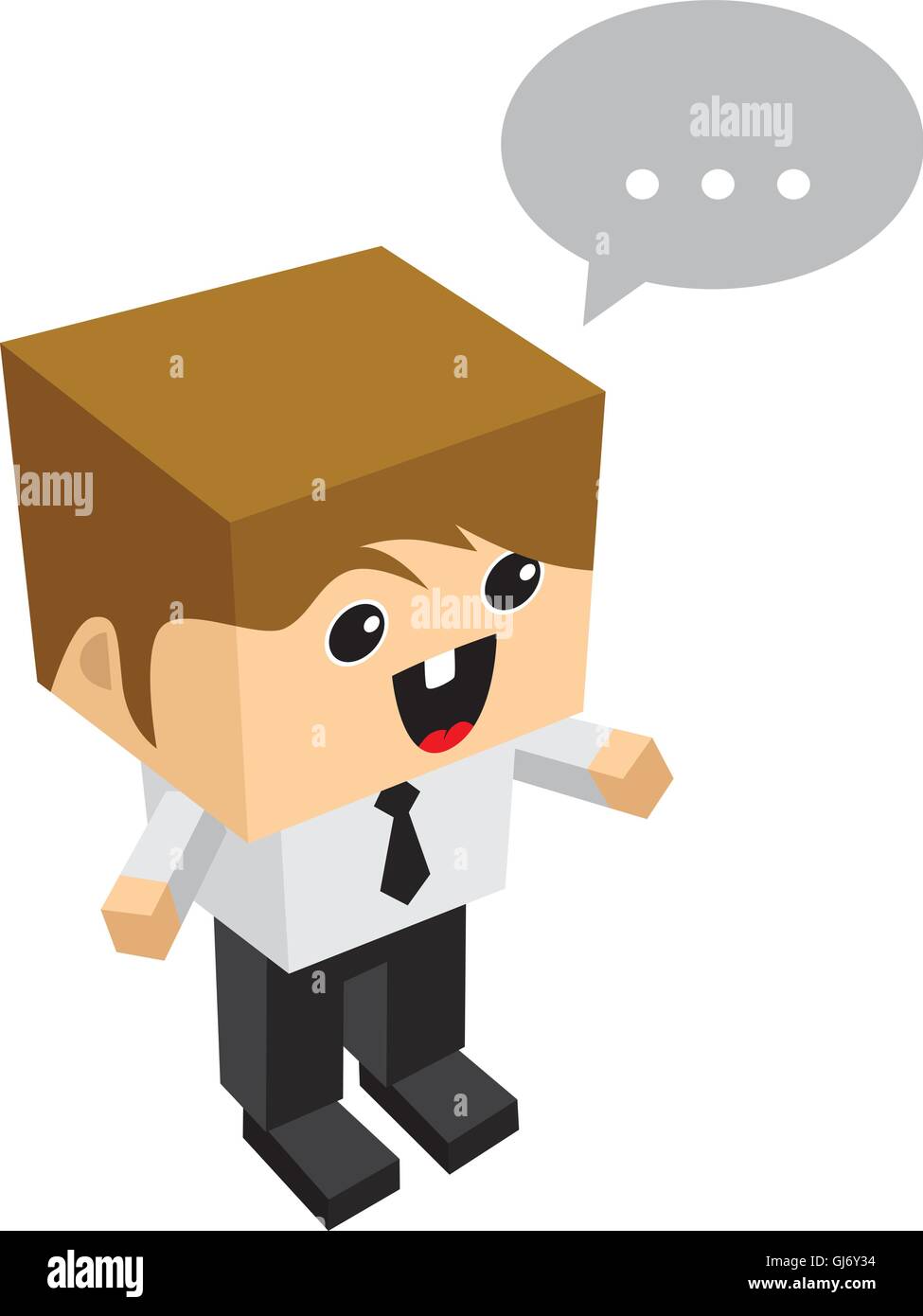 Cartoon isometric man character Cut Out Stock Images & Pictures - Alamy