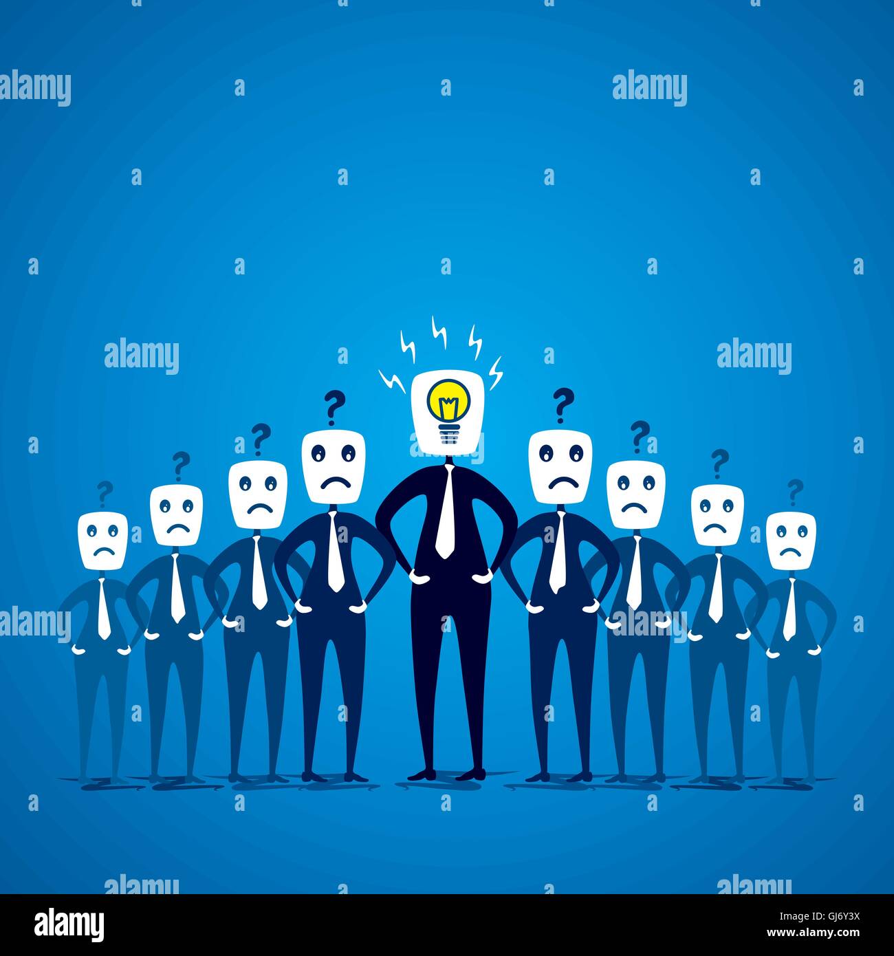 Thoughtful leader Stock Vector Images - Alamy