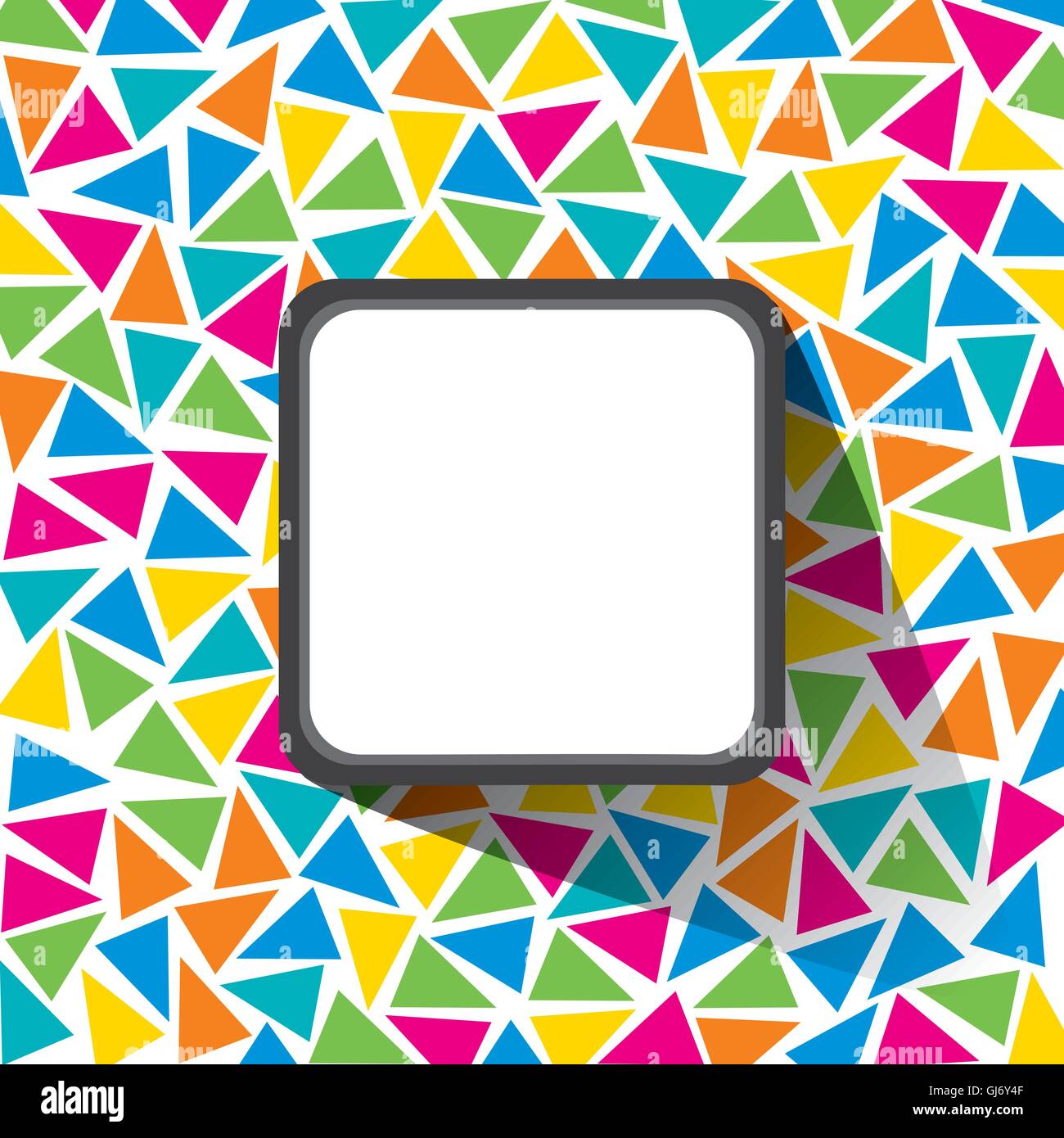 creative colorful triangle pattern background with blank label for ...