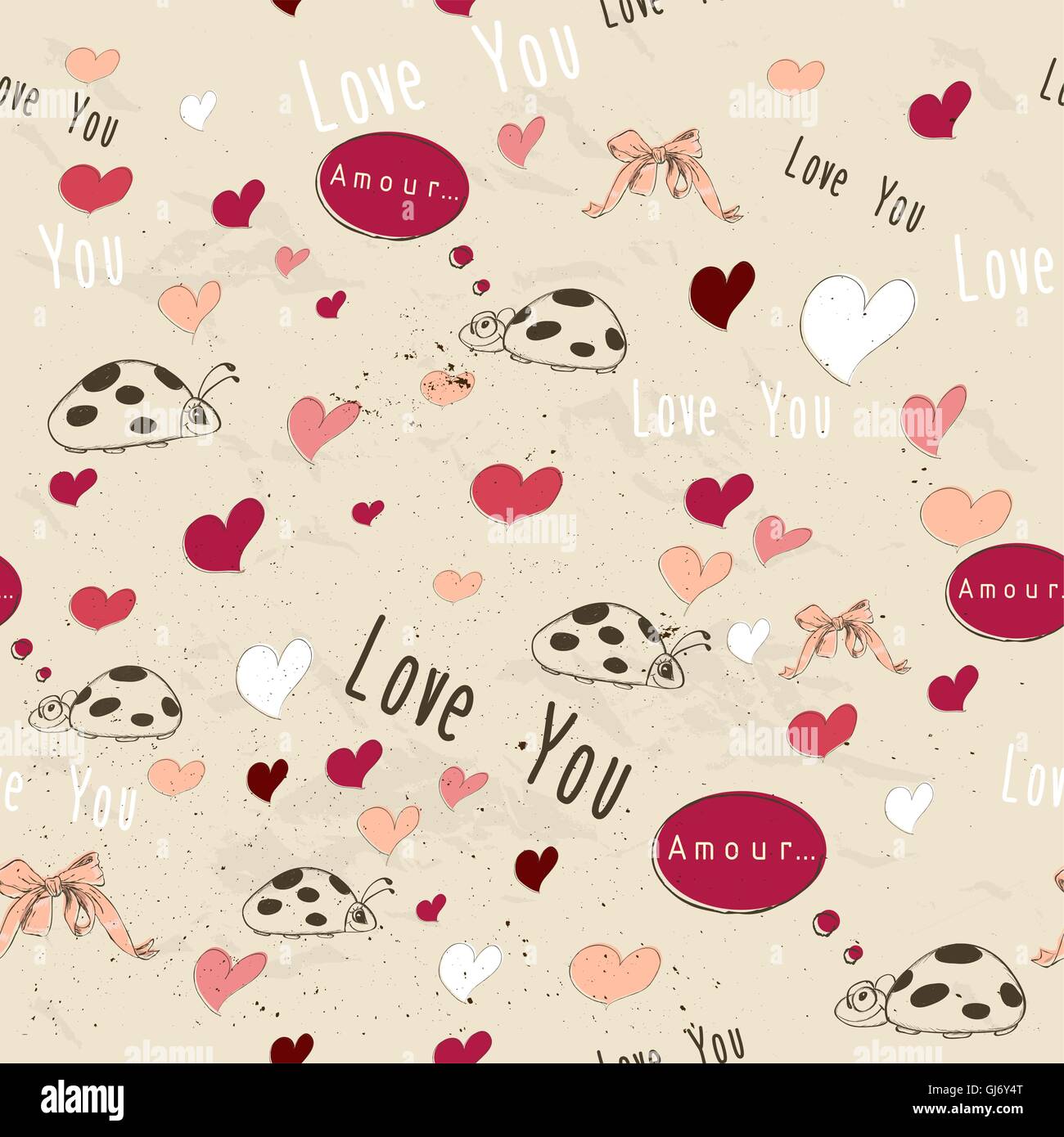 Seamless texture with "love" elements Stock Vector Image & Art - Alamy