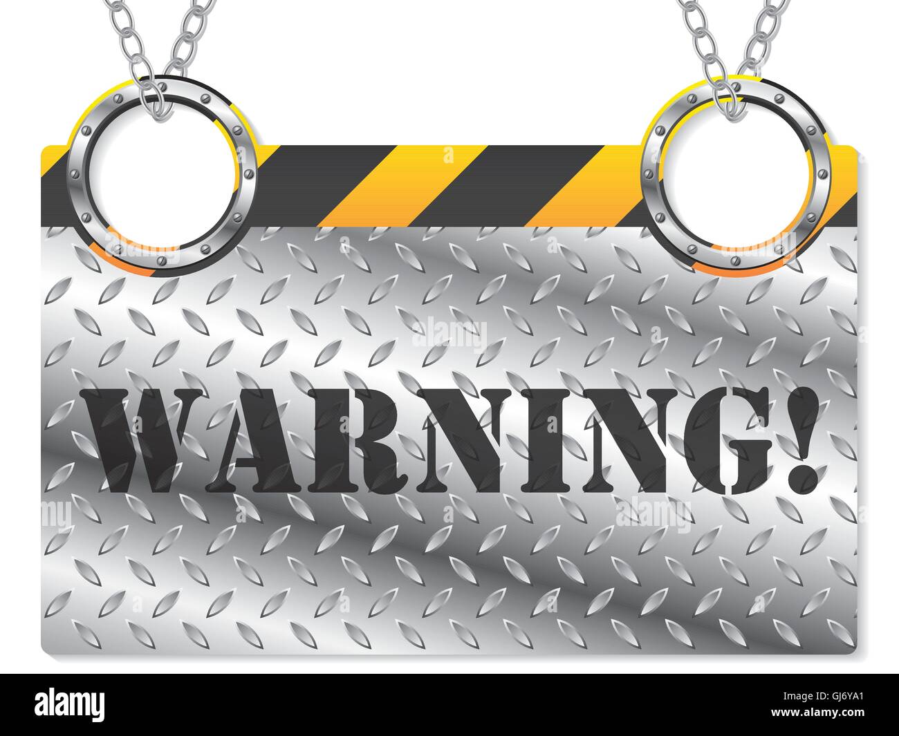 Metallic warning sign Stock Vector Image & Art - Alamy