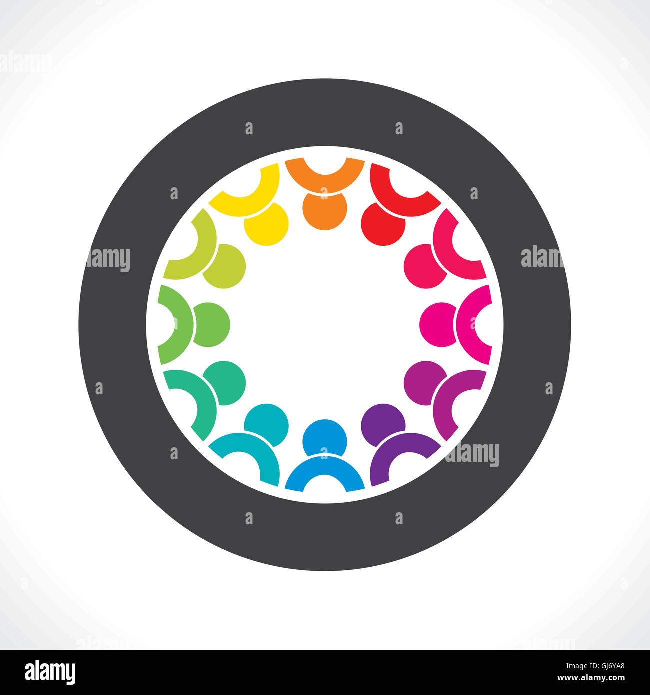 colorful teamwork or unity design concept Stock Vector Image & Art - Alamy