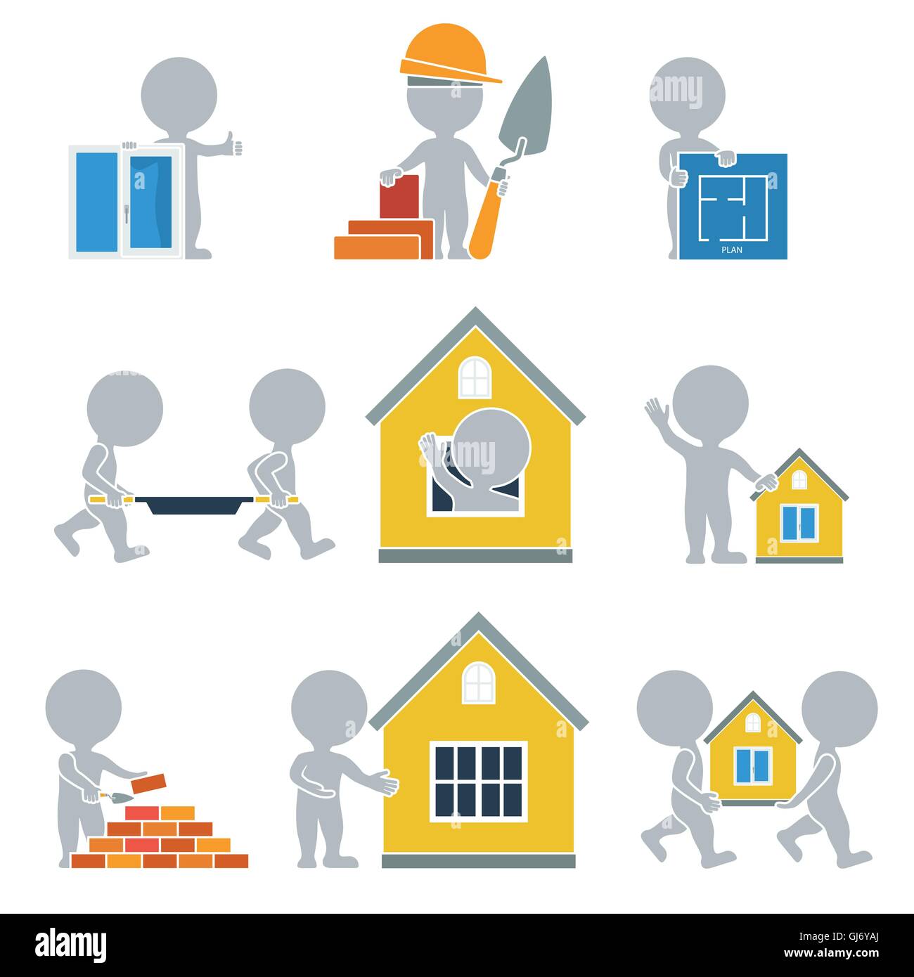 People construction Cut Out Stock Images & Pictures - Alamy