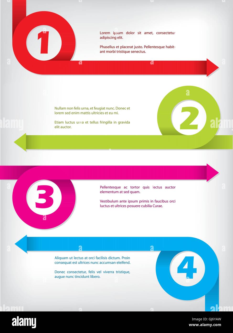 Curling color arrow infographic design Stock Vector Image & Art - Alamy