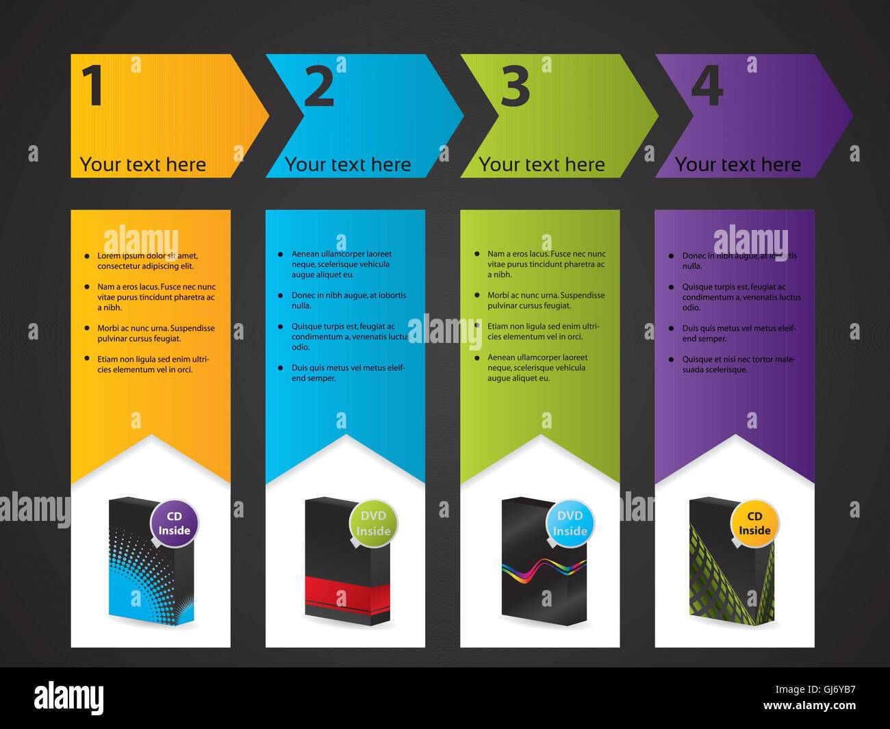 Numbered label set with products Stock Vector Image & Art - Alamy