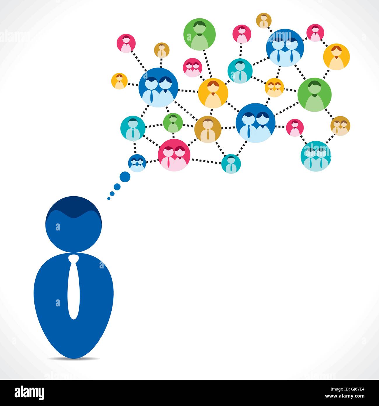 Young woman social networking Stock Vector Images - Alamy