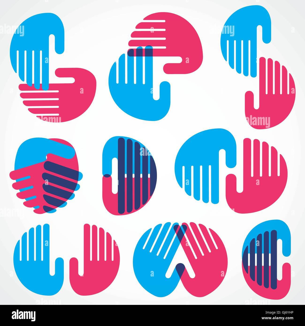 different shape design with hand Stock Vector Image & Art - Alamy