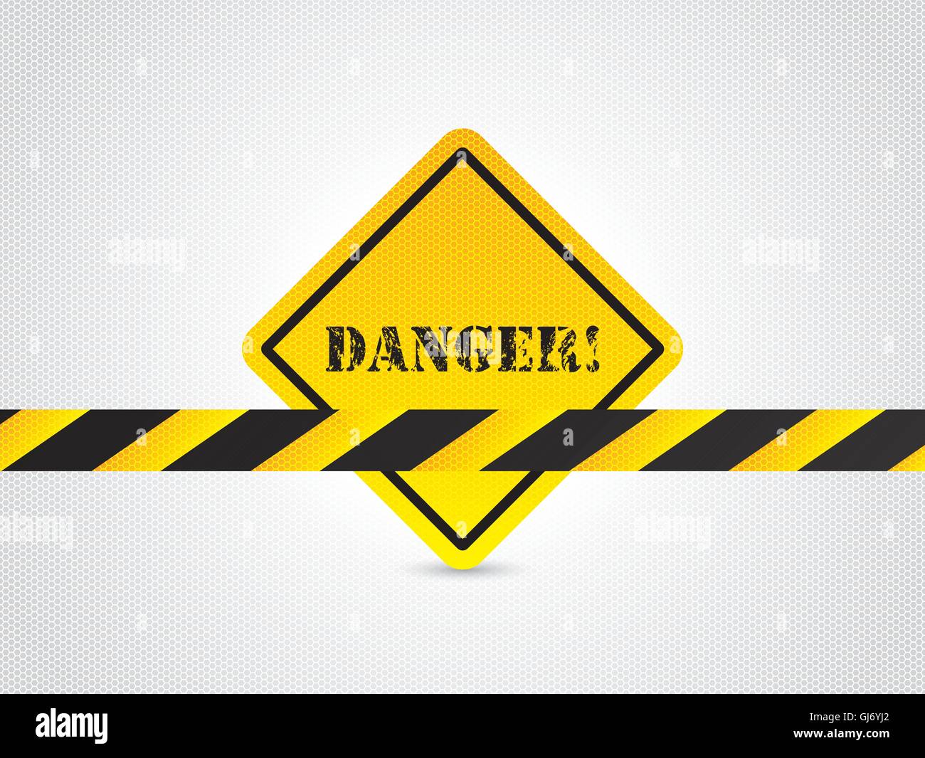 Danger sign with hexagon background Stock Vector Image & Art - Alamy