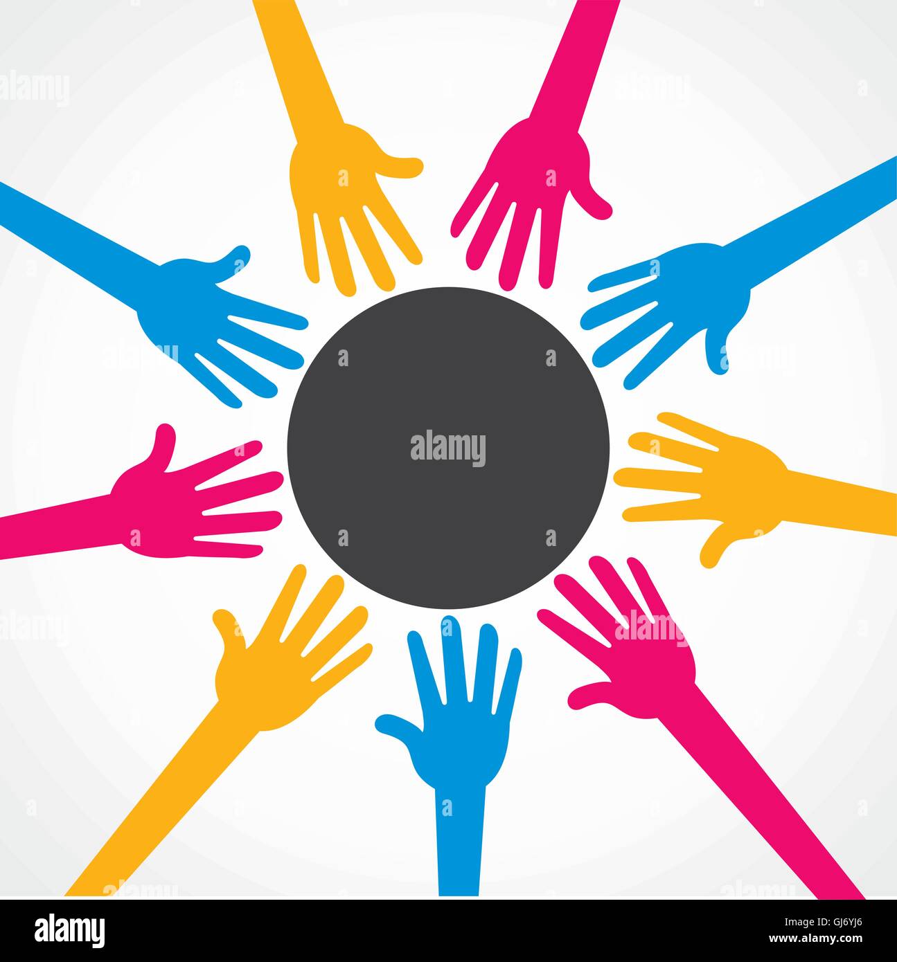 colorful hand background Stock Vector Image & Art - Alamy