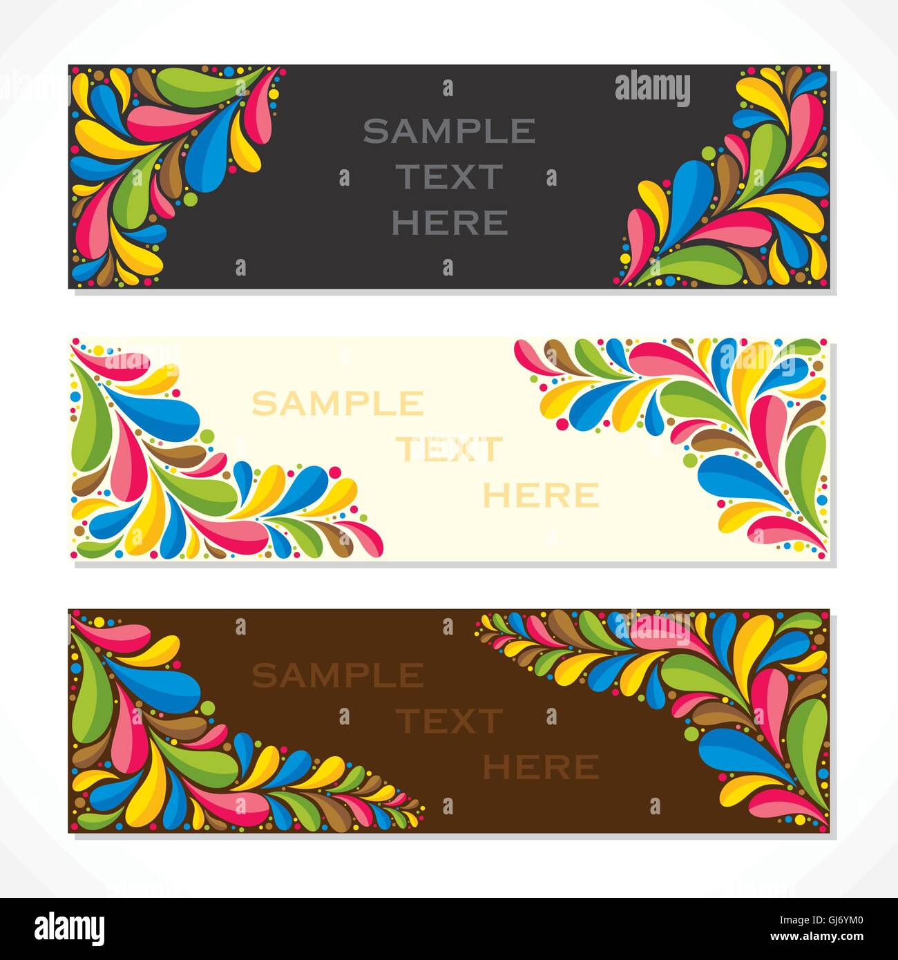 creative colorful banner or leaf let design concept Stock Vector Image ...