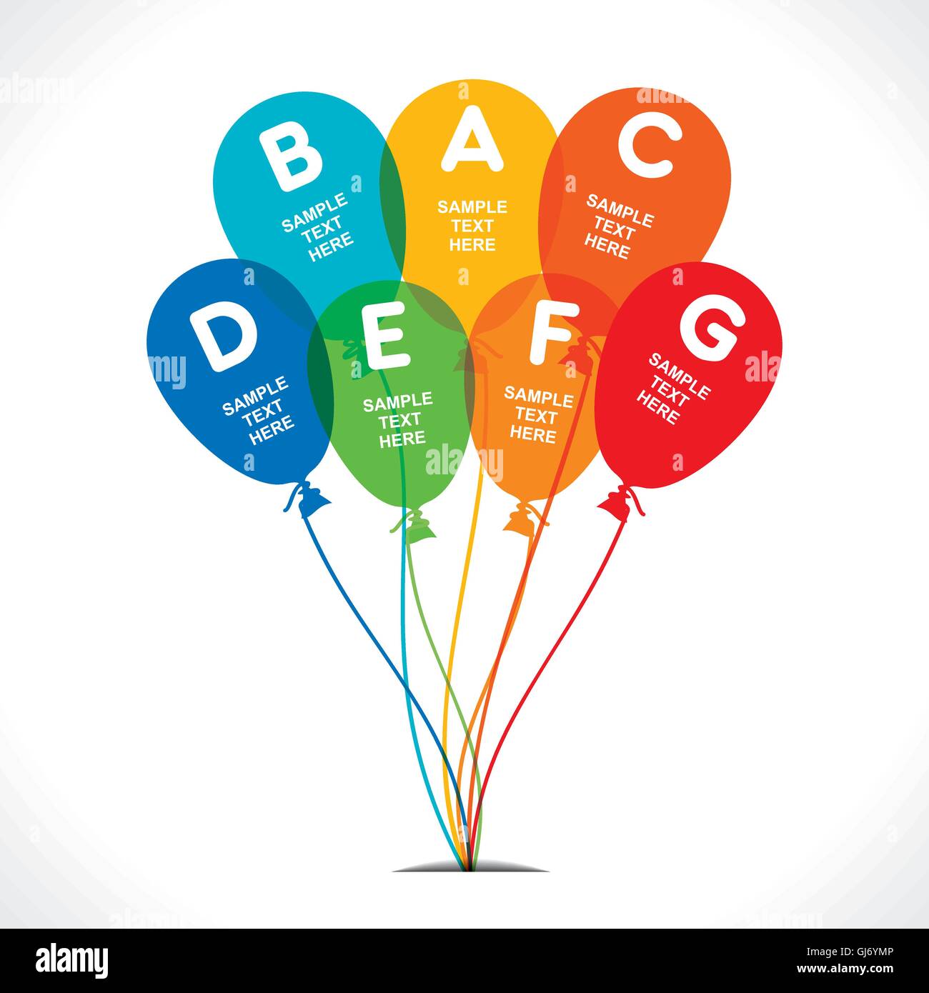 colorful balloon creative info-graphics concept vector Stock Vector ...