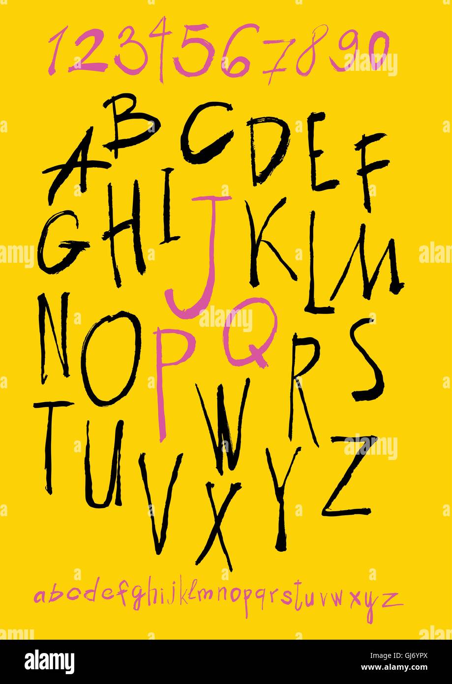 Hand drawn numbers in Stock Vector Images - Alamy