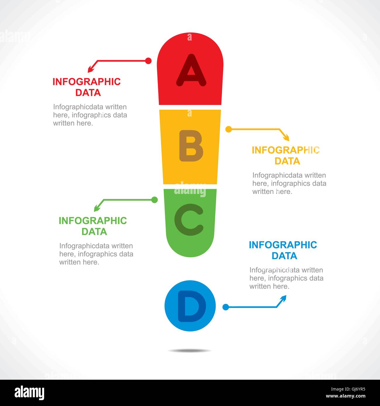 creative exclamation mark info-graphics design concept vector Stock ...