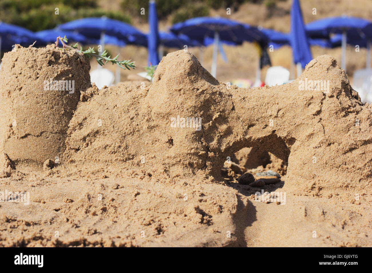 Sandcastle with towers hi-res stock photography and images - Alamy