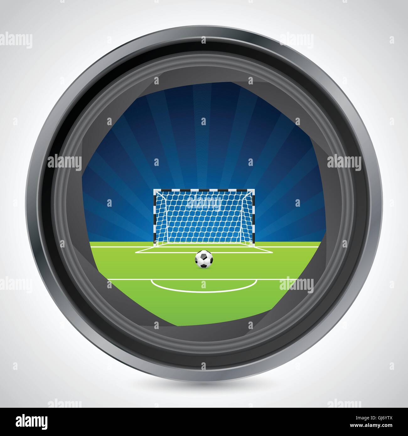 Soccer field seen through camera shutter Stock Vector Image & Art - Alamy