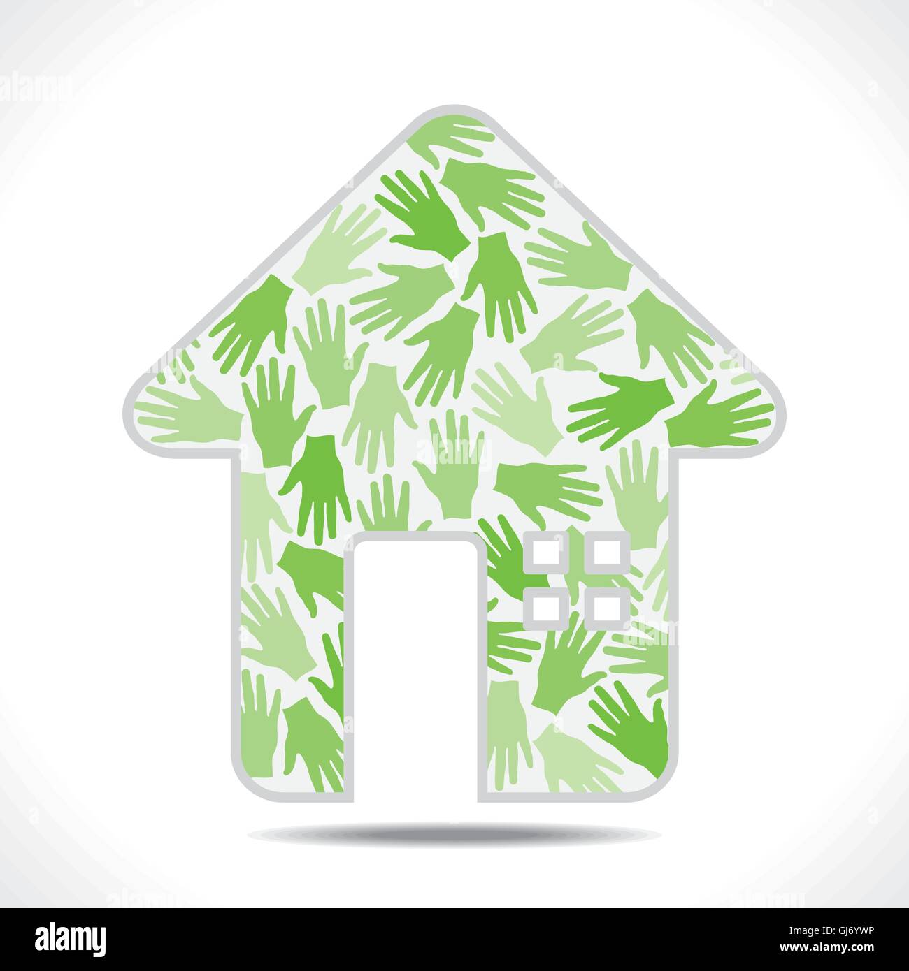 Creative hands protection house symbol Stock Vector Images - Alamy