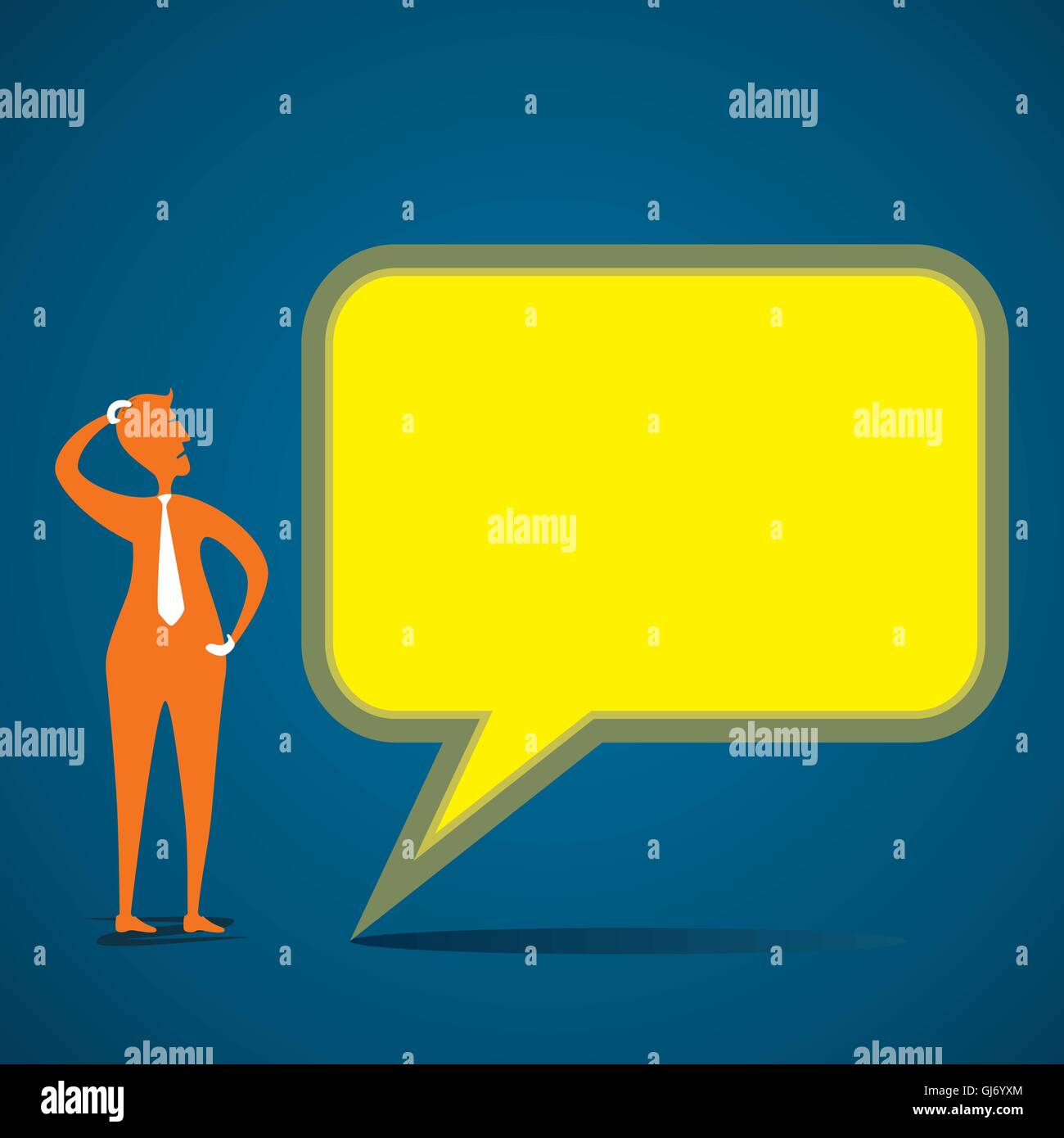 men with big message bubble concept Stock Vector Image & Art - Alamy